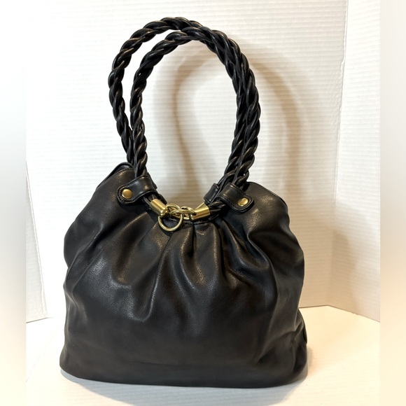 Relic | Bags | Relic Black Vegan Leather Handbag With Braided Handles ...